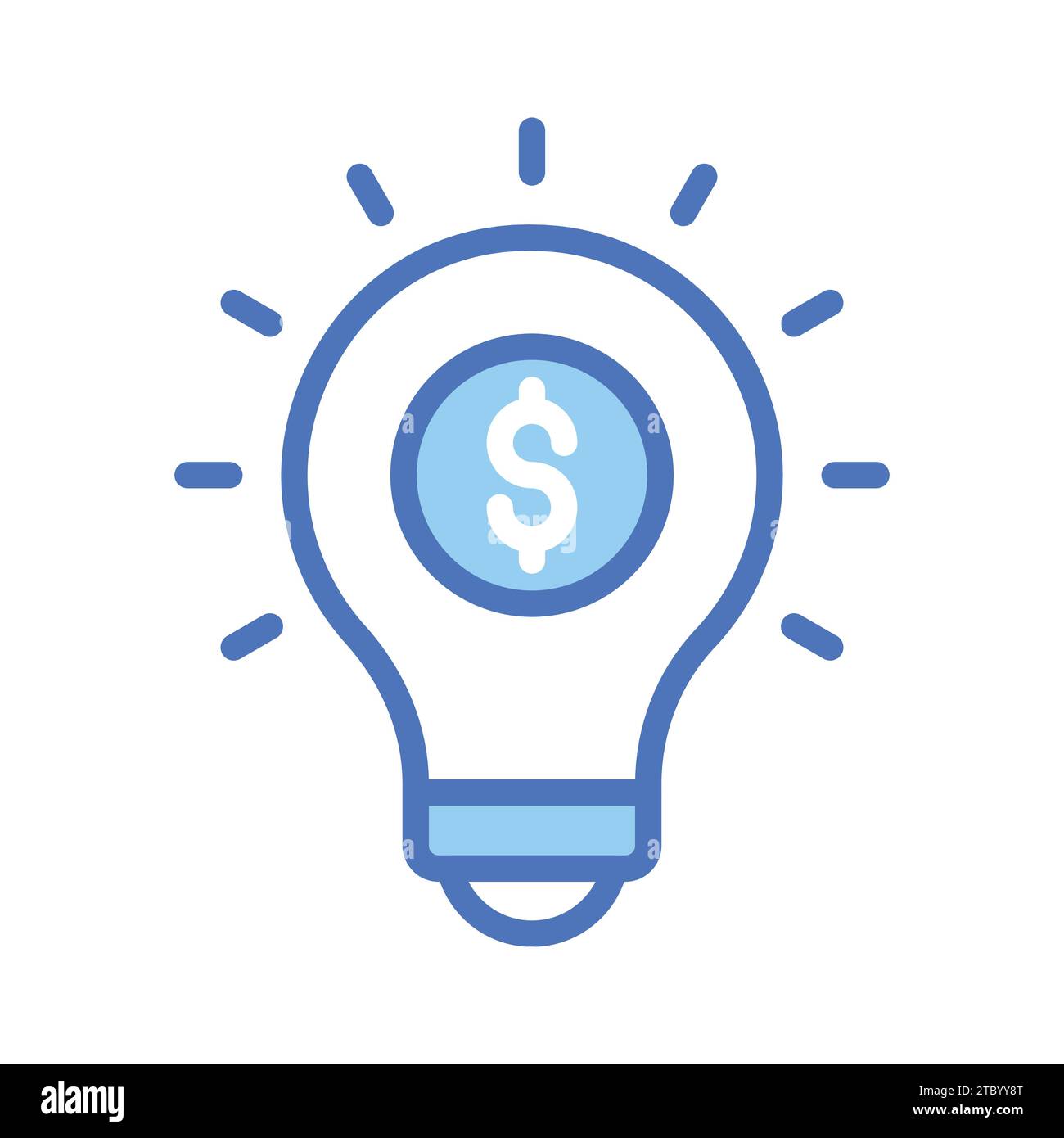 Dollar inside bulb depicting innovative idea, financial idea icon ...