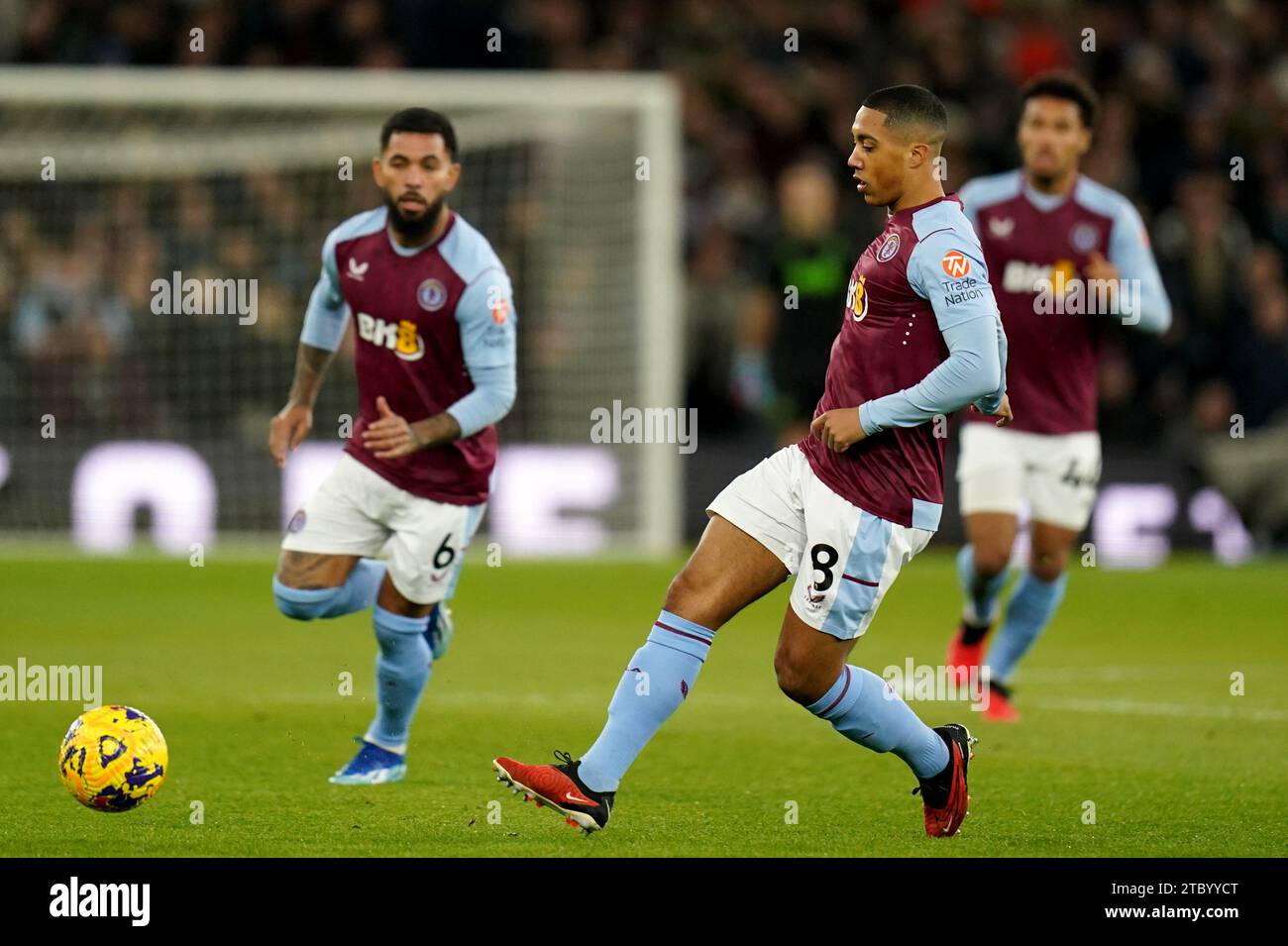 Aston Villas Youri Tielemans In Action During The Premier League Match