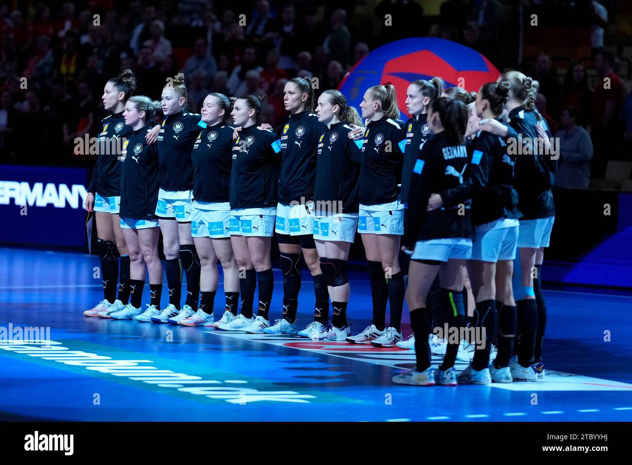 German team before the IHF World Womens Handball Championship match ...