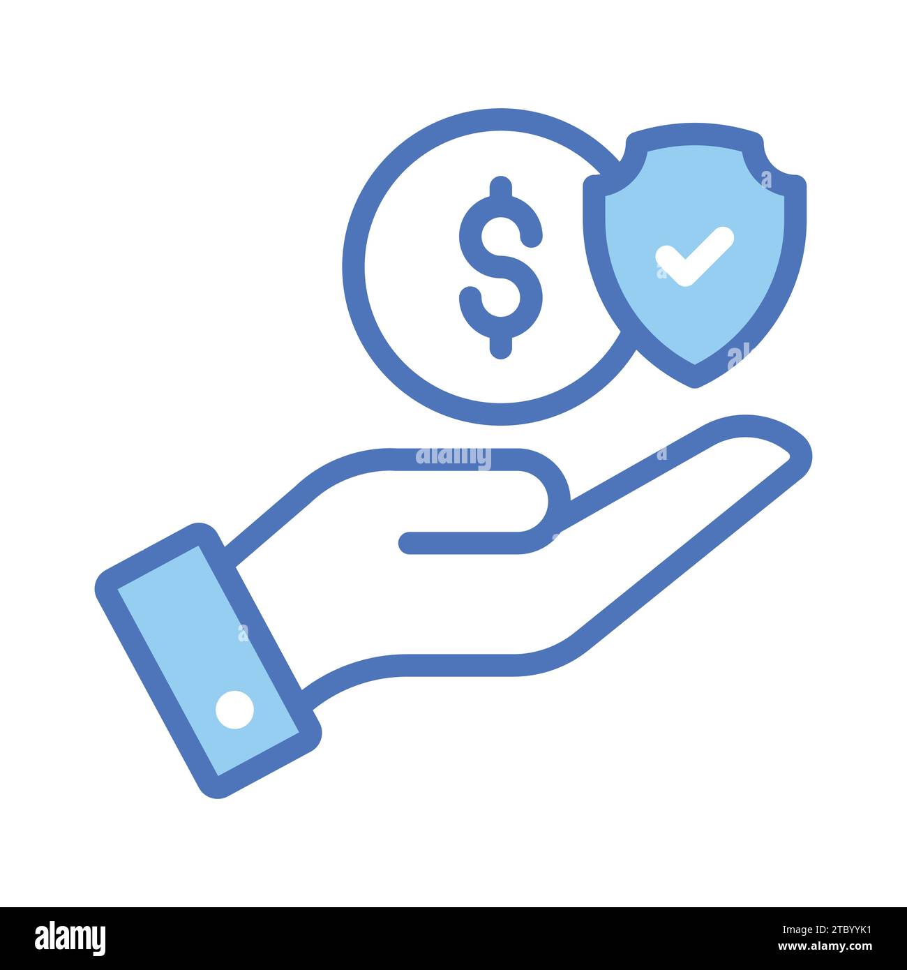 Grab this creatively designed icon of loan protection in modern style ...