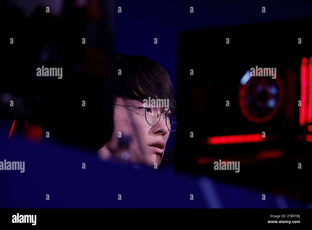 Berlin, Germany. 09th Dec, 2023. Lee "Faker" Sang-Hyeok from the T1 ...