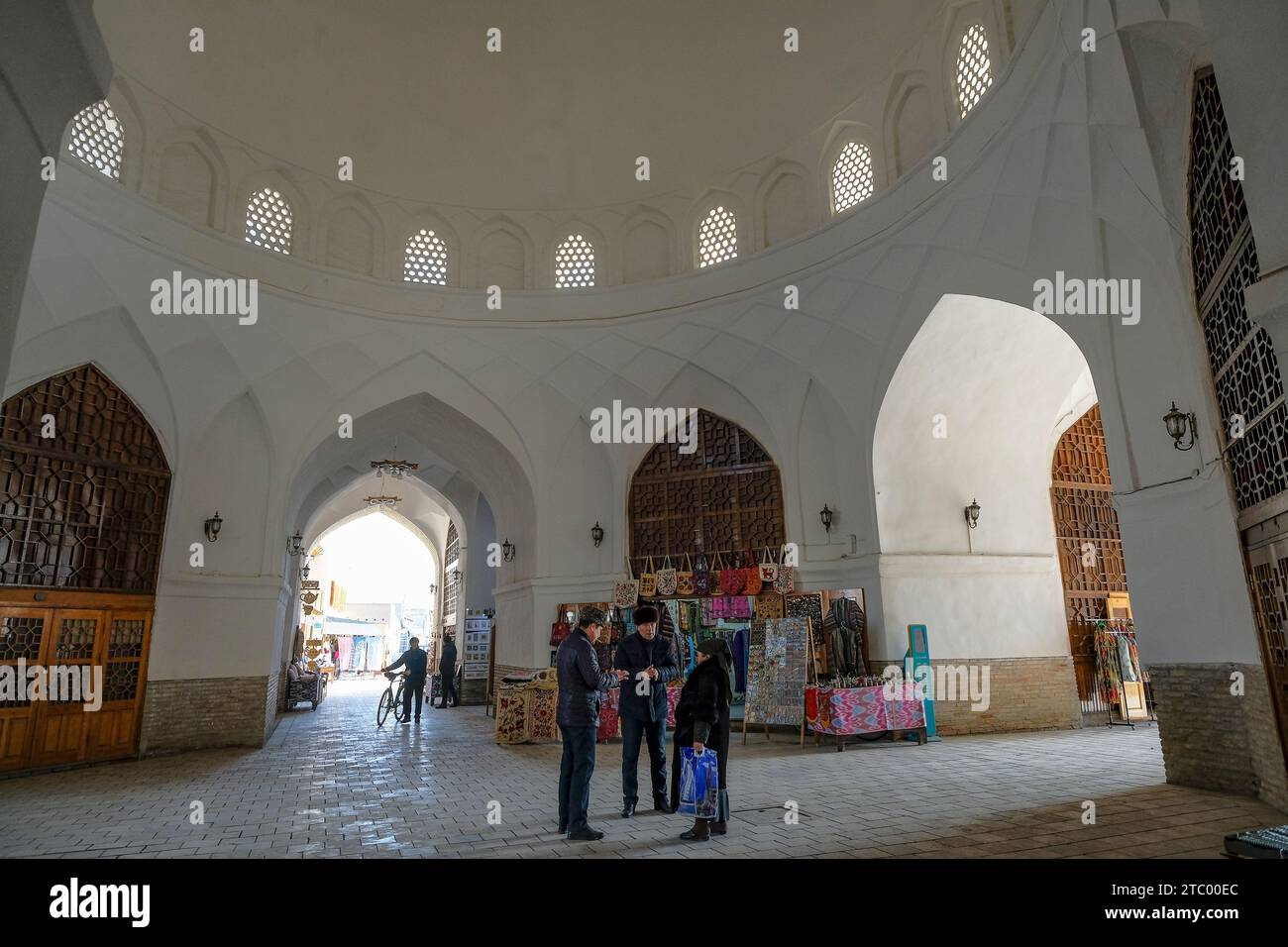 Bukhara, Uzbekistan - December 9, 2023: The Toqi Telpak Furushon is a ...