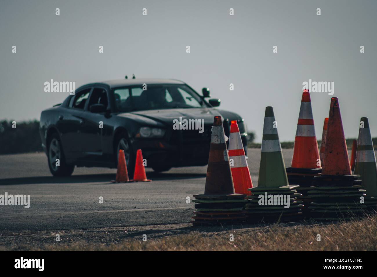 Traffic cones car hi-res stock photography and images - Alamy