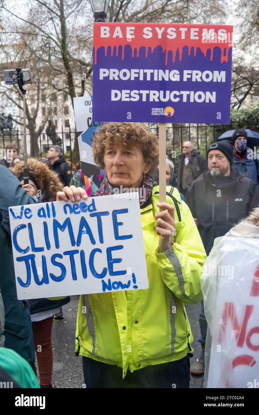 London, UK. 9 Dec 2023. 'BAE Systems Profiiting from Destruction ...