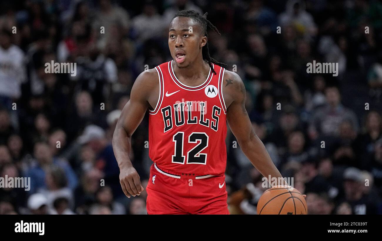 Chicago Bulls guard Ayo Dosunmu (12) during the first half of an NBA ...