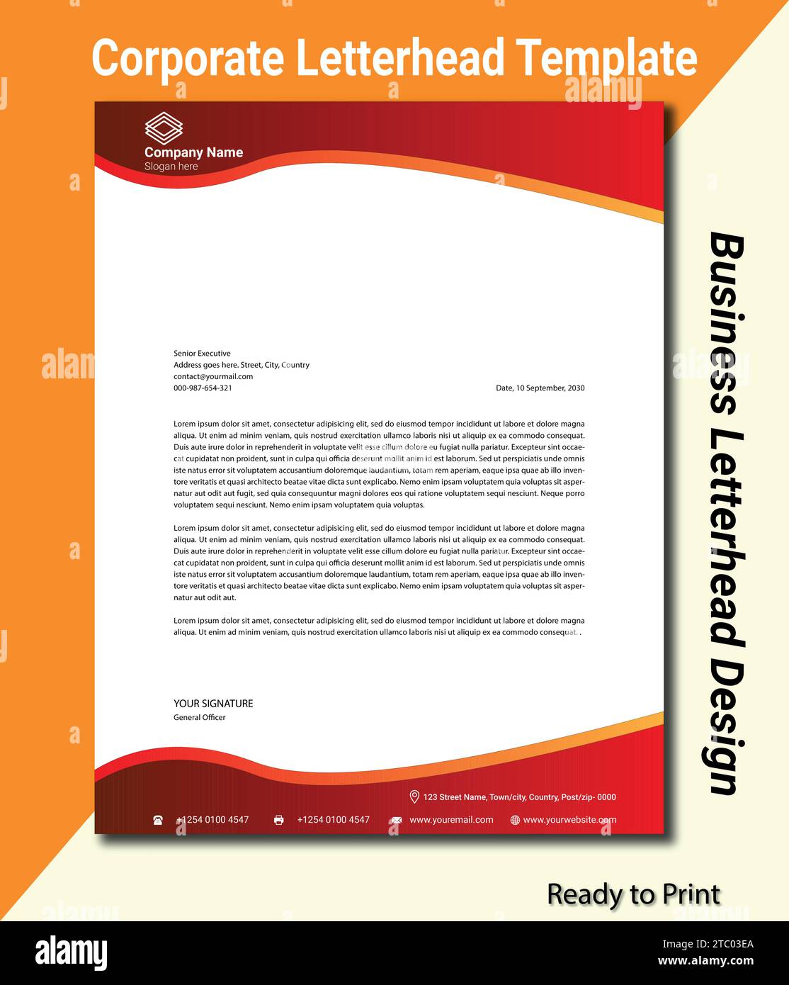 Letterhead template Stock Vector Images - Alamy