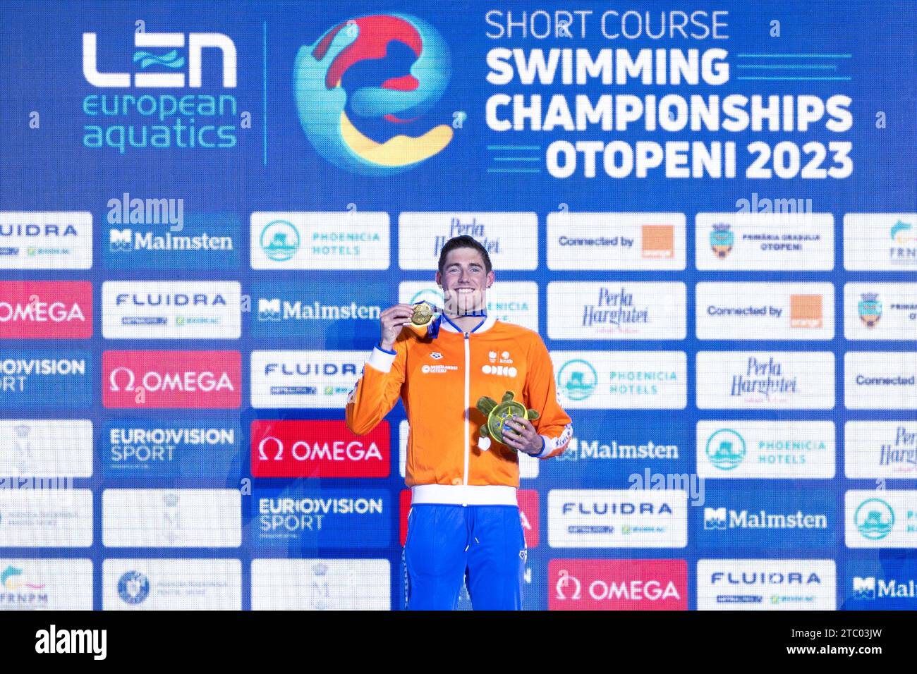 Corbeau Caspar of the Netherlands during the podium ceremony for Men's ...