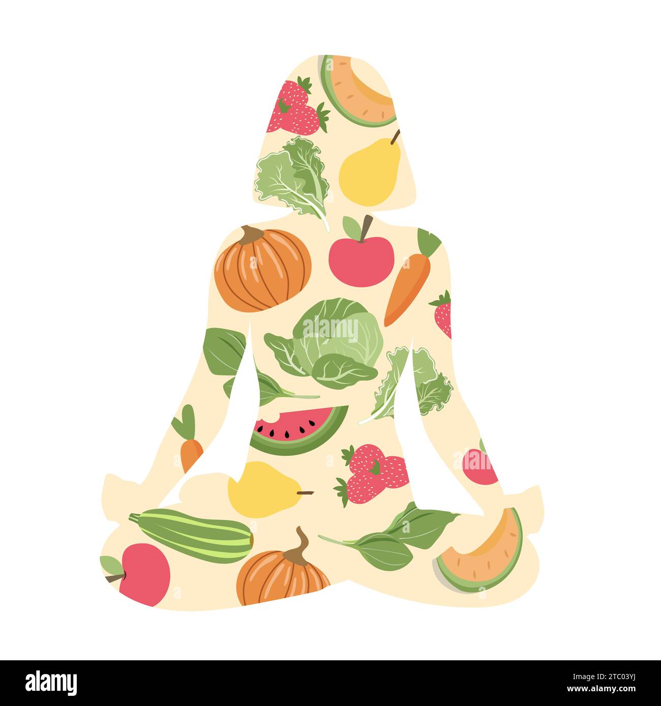 Woman eat fruits Stock Vector Images - Alamy