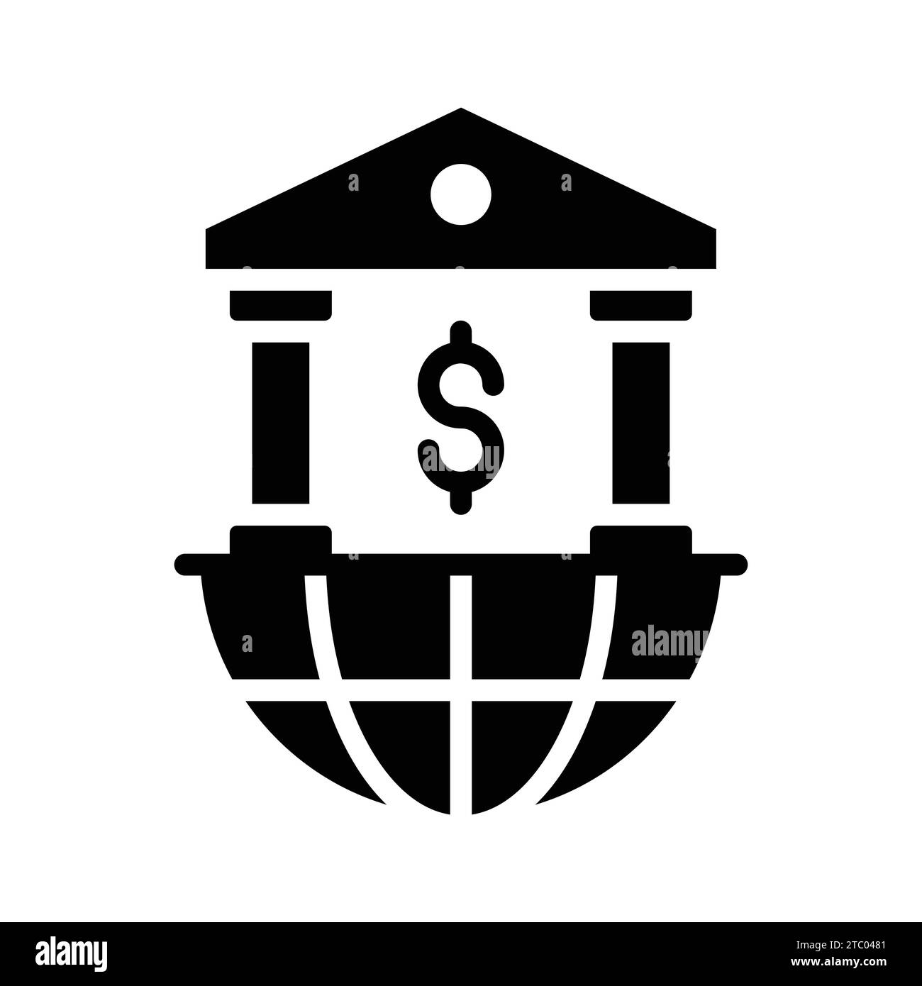 Well designed icon of global bank in trend editable style, premium ...