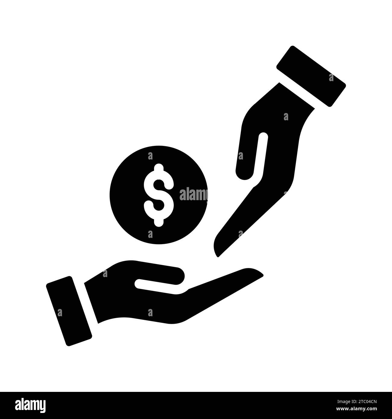 Coins hands Stock Vector Images - Alamy