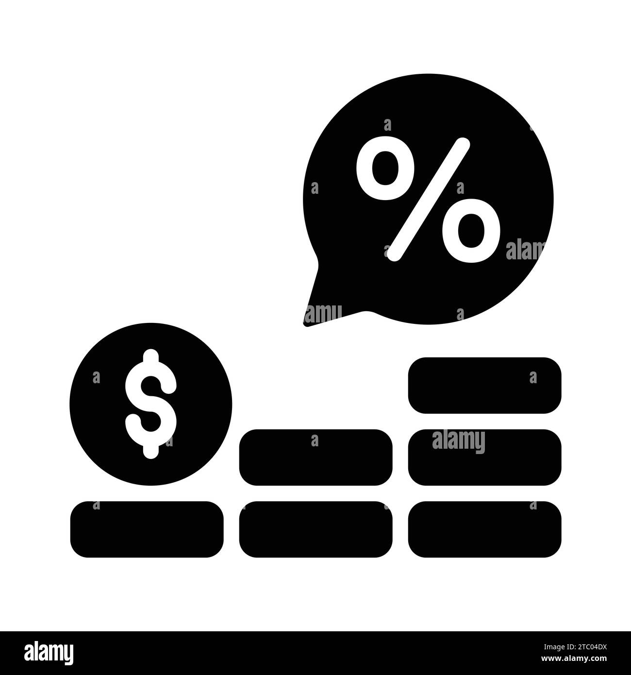 Check this well designed icon of interest rate, isolated on white ...
