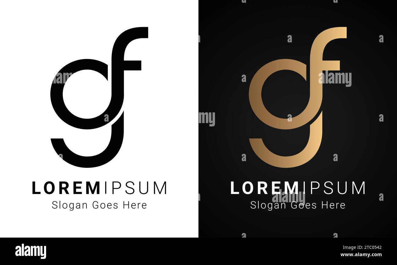 Luxury Initial GF or FG Monogram Text Letter Logo Design Stock Vector Image & Art - Alamy