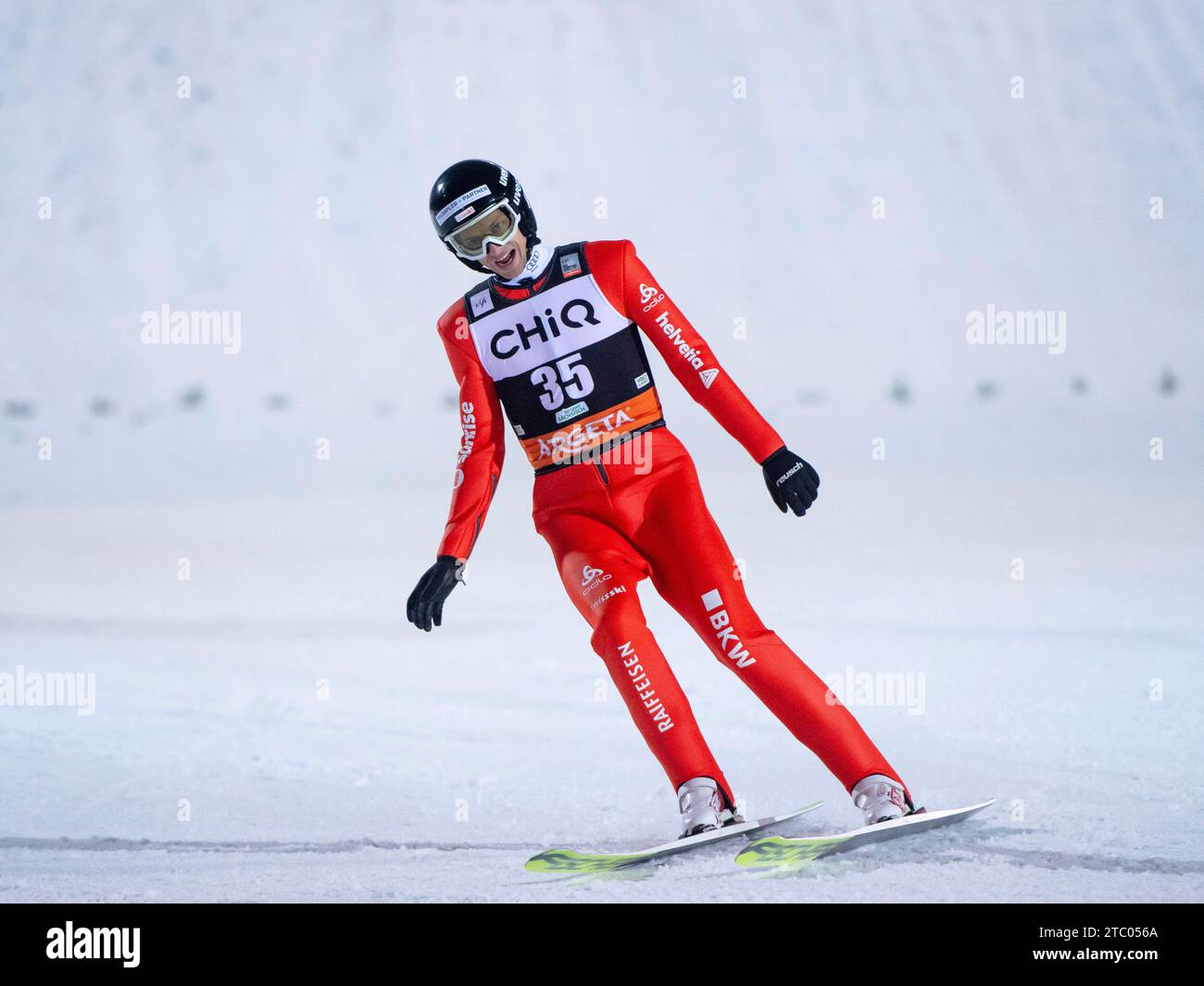 Gregor Deschwanden (Schweiz) im Ziel, GER, FIS Viessmsann Skisprung ...
