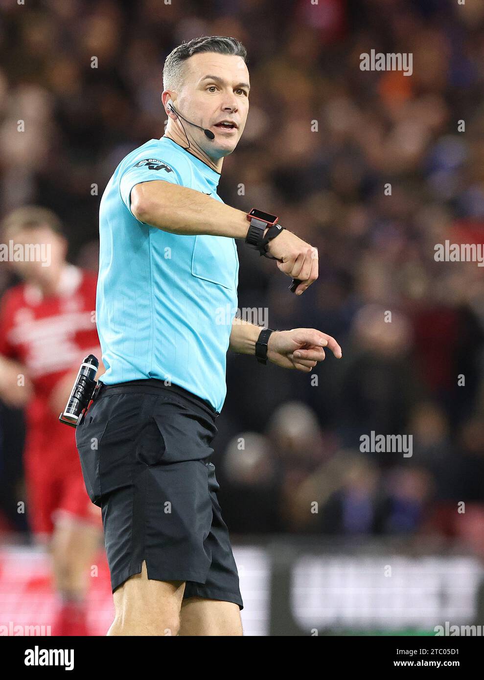Referee Dean Whitestone during the Sky Bet Championship match ...