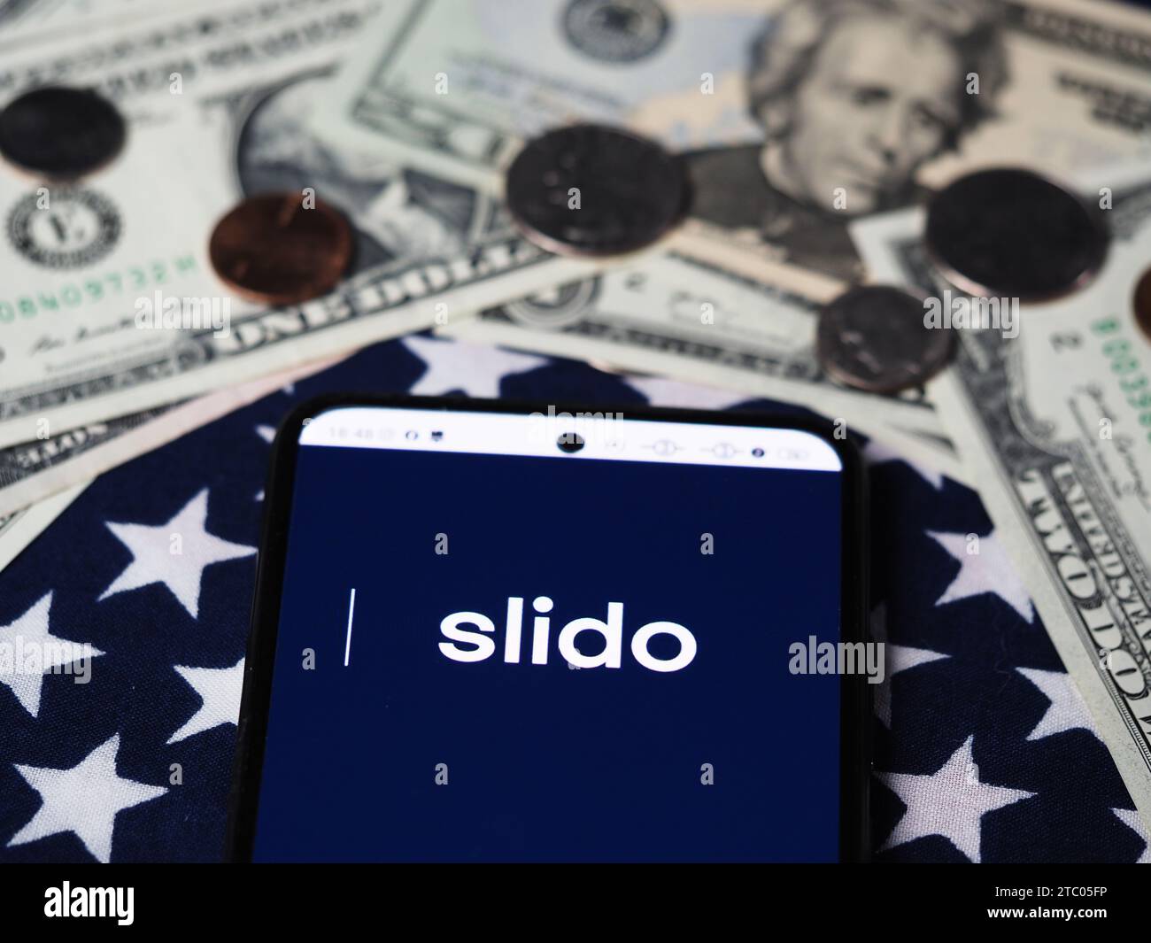 Bavaria, Germany - December 9, 2023: In this photo illustration, Slido ...