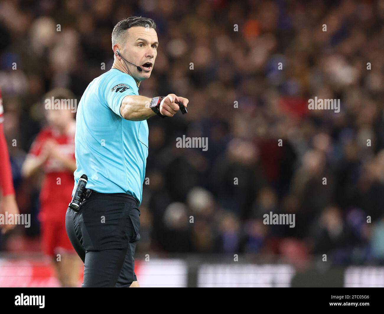 Referee Dean Whitestone during the Sky Bet Championship match ...