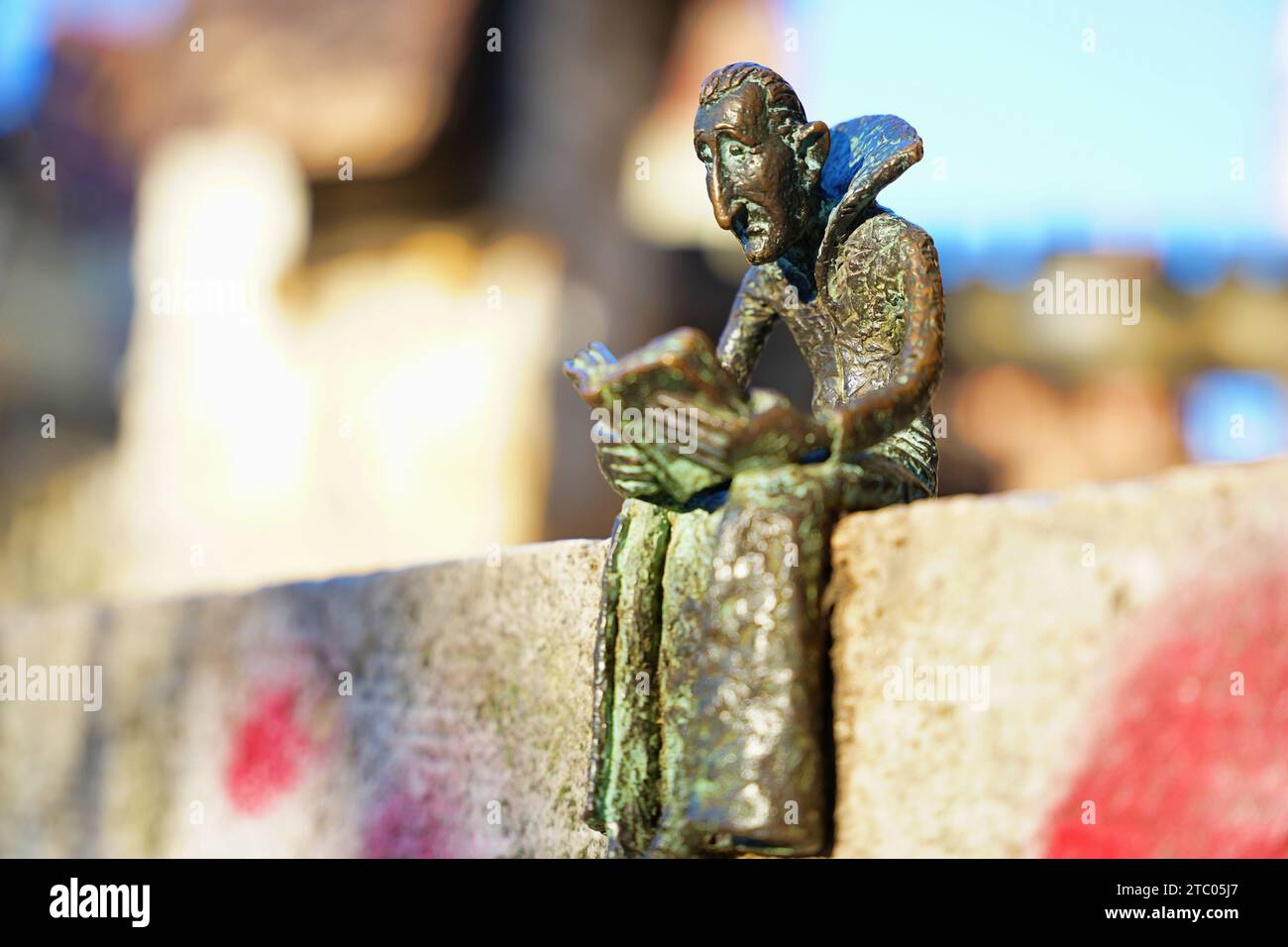 Budapest, Hungary - December 3, 2023: Dracula’s figure sits near ...