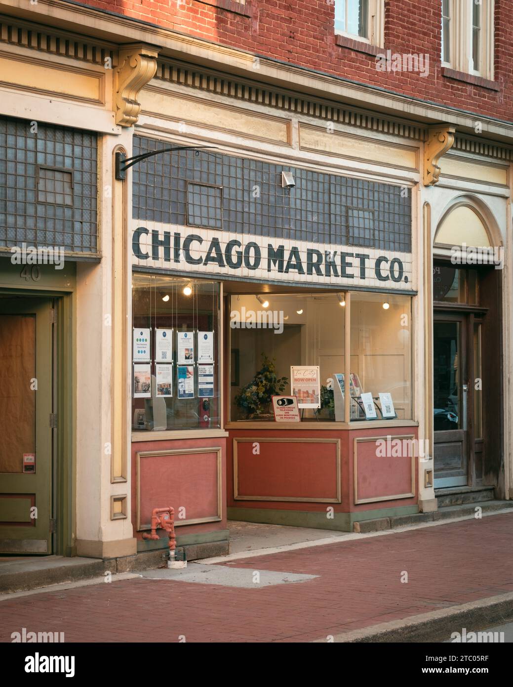 Chicago Market Co vintage sign in Cumberland, Maryland Stock Photo - Alamy