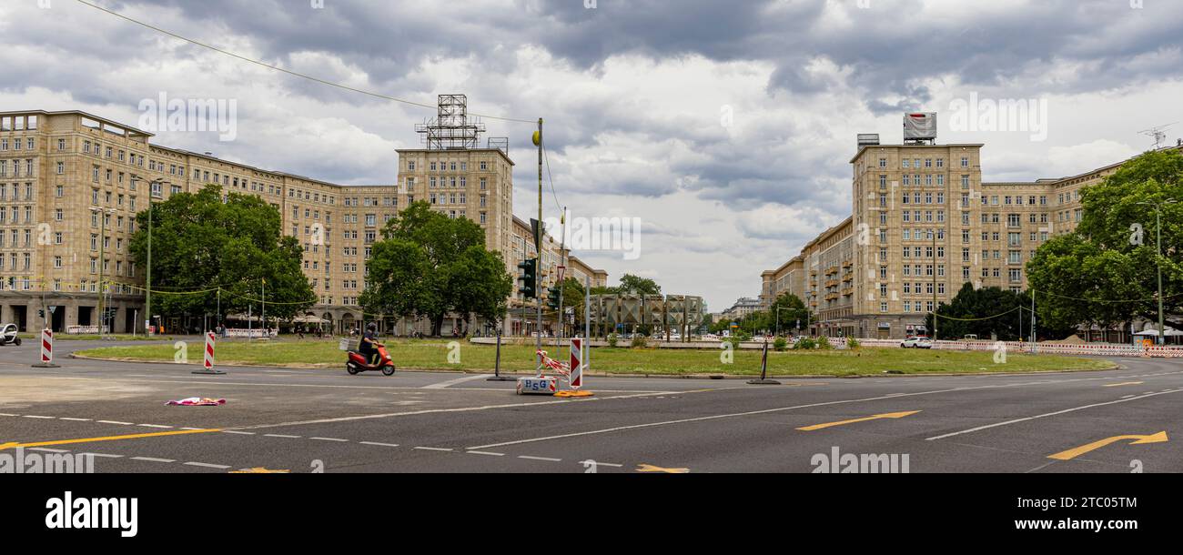 Berlin, Germany - July 23, 2023: Karl Marx Allee, Friedrichshain and ...