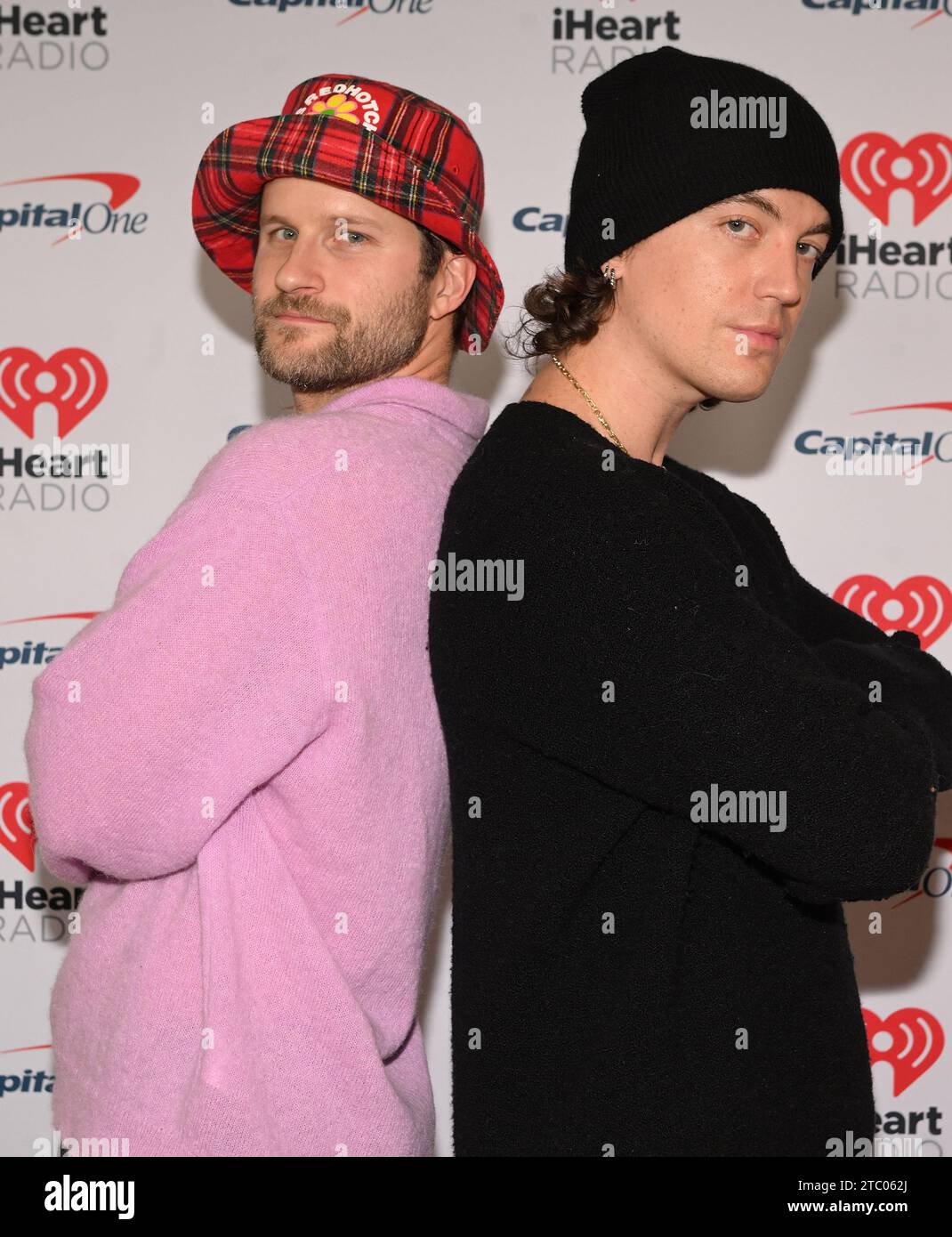 New York, USA. 09th Dec, 2023. Jake Goss and Paul Klein of LANY attend ...