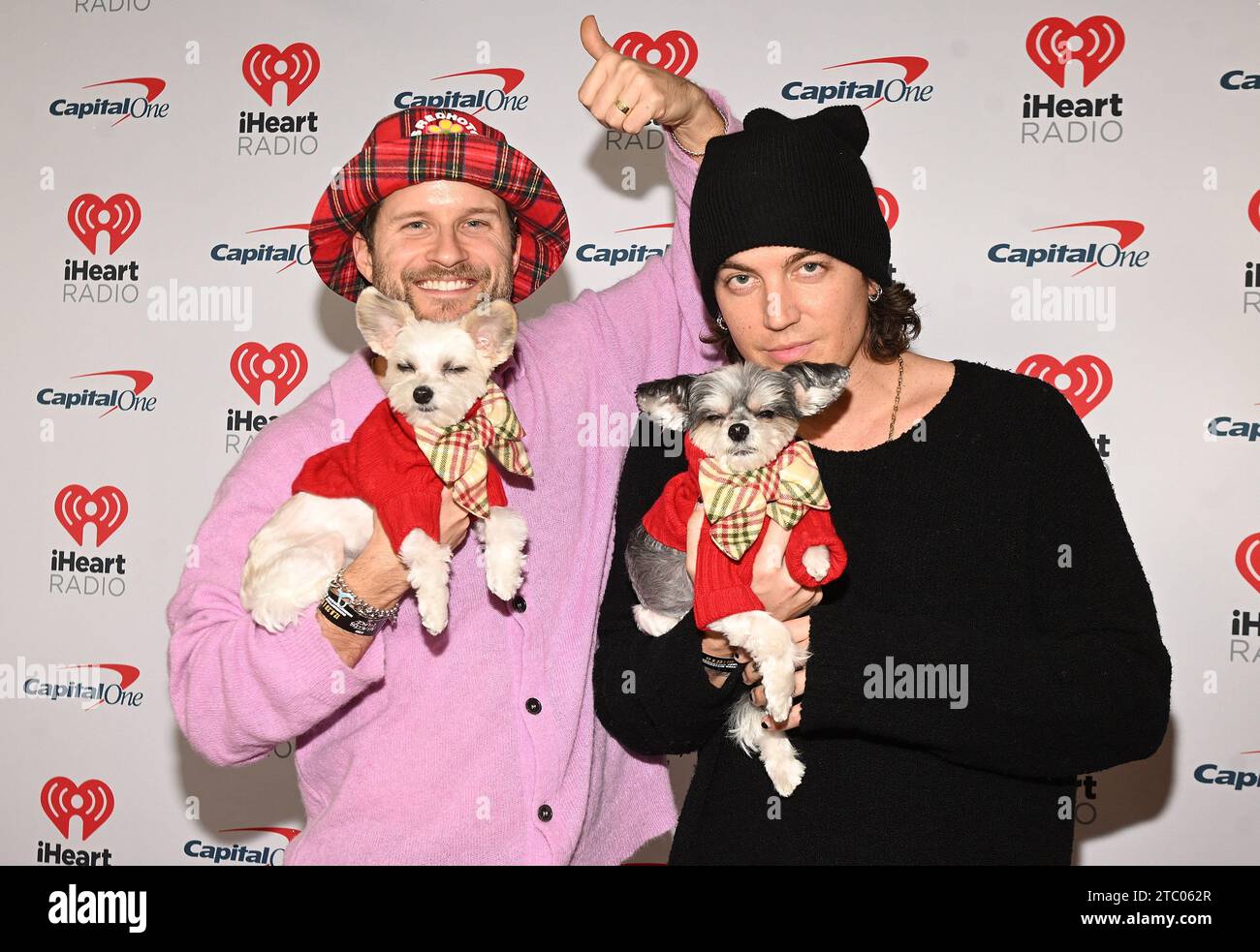 New York, USA. 09th Dec, 2023. Jake Goss and Paul Klein of LANY attend ...
