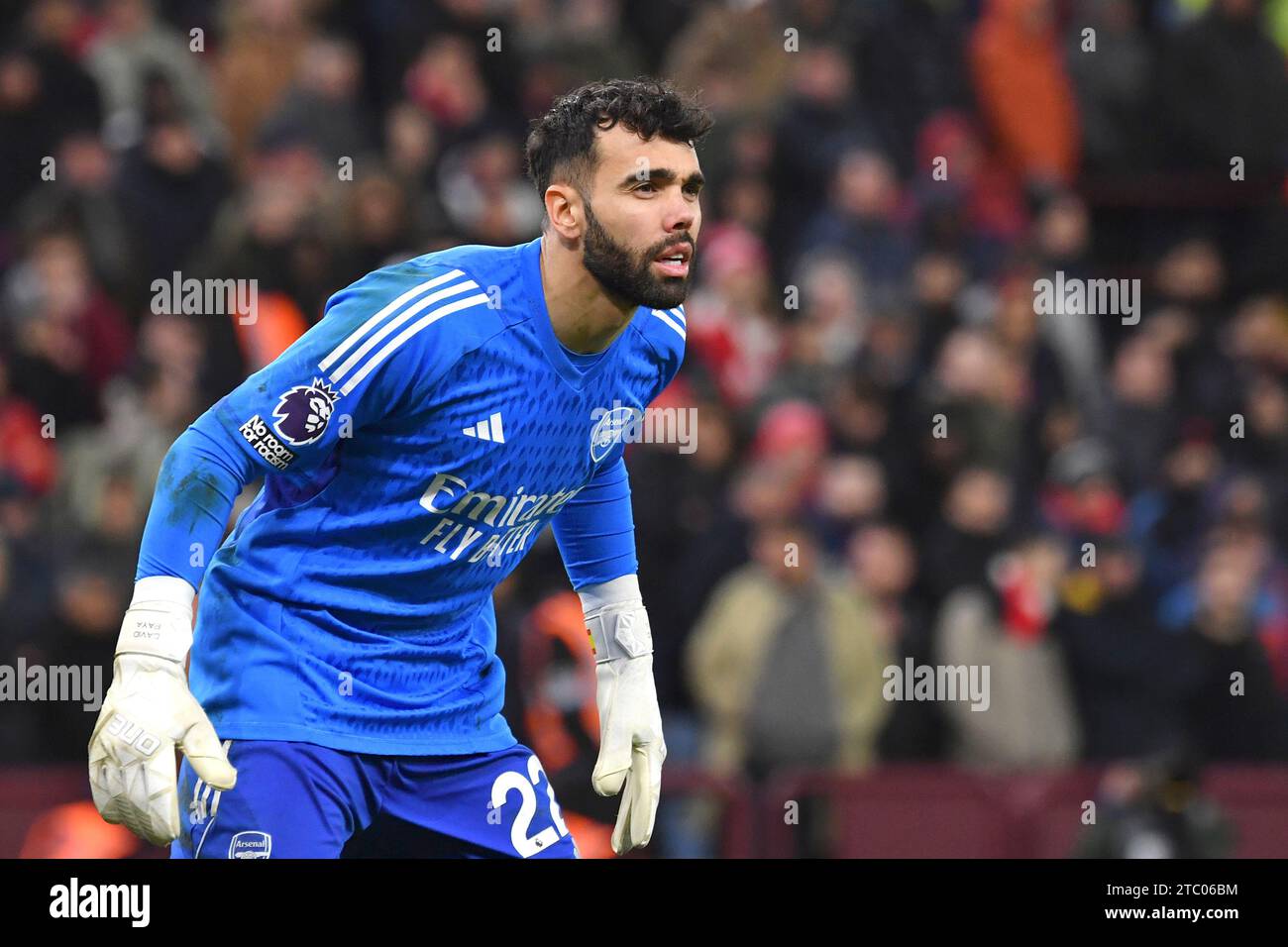 Arsenal's goalkeeper David Raya during the English Premier League ...