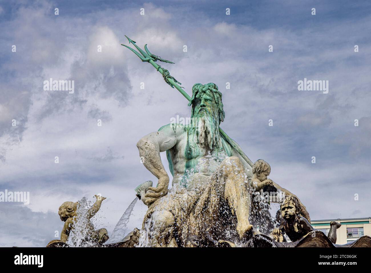 Berlin, Germany - July 24, 2023: The Roman Neptune or Zeus fountain in ...