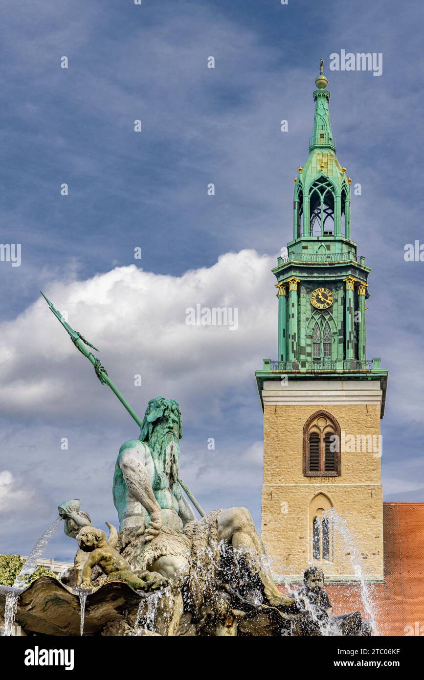 Berlin, Germany - July 24, 2023: The Roman Neptune or Zeus fountain and ...
