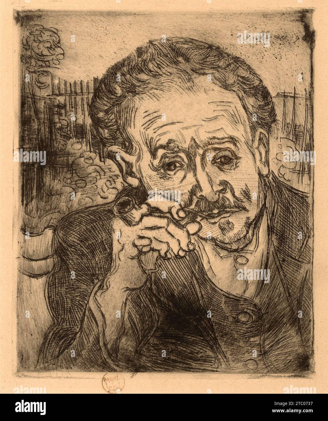 Portrait of Dr. Gachet by Vincent Van Gogh 1890 Stock Photo - Alamy