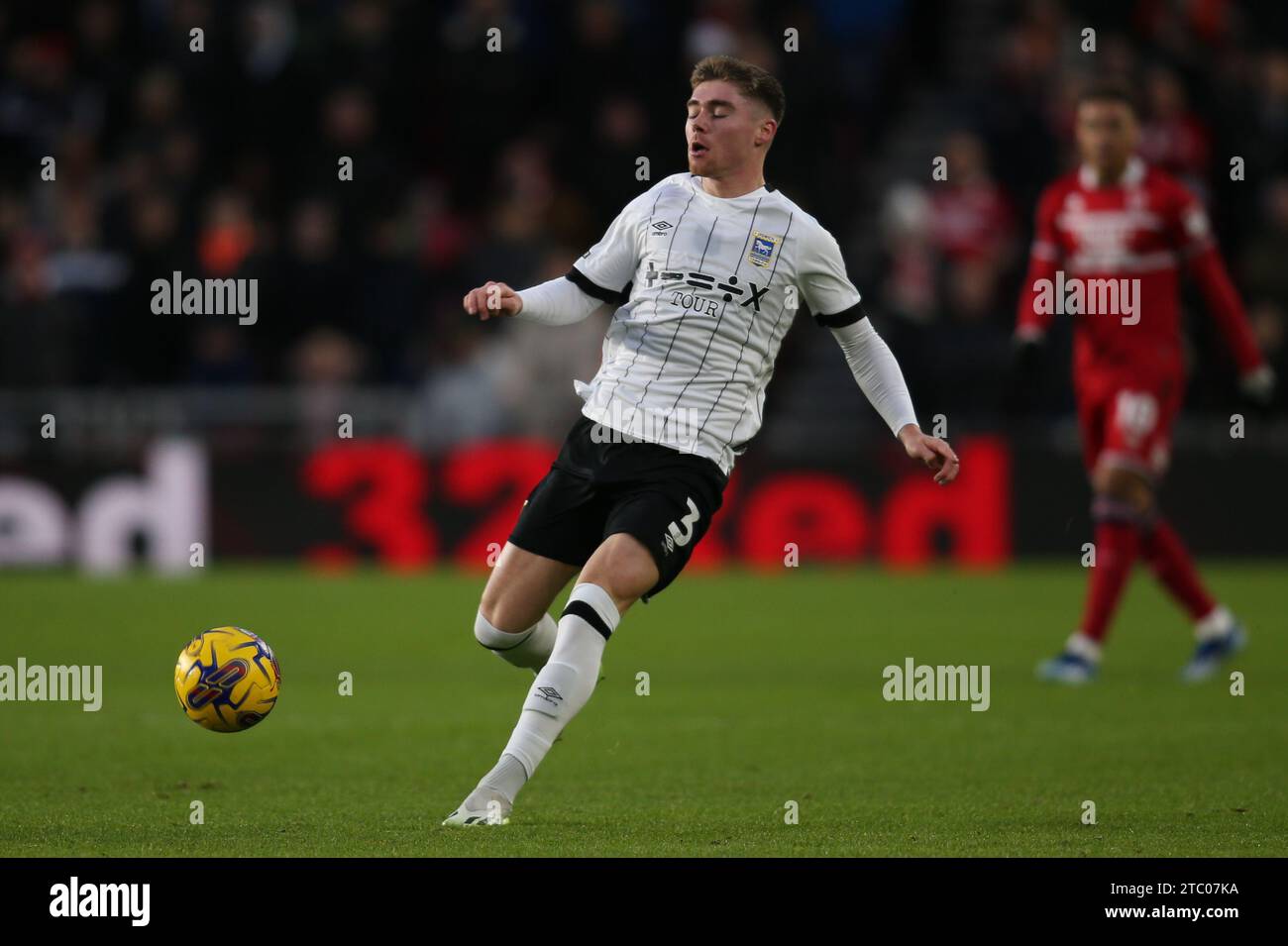 Middlesbrough, UK. 9th Dec 2023. Ipswich Town's Leif Davis during the ...