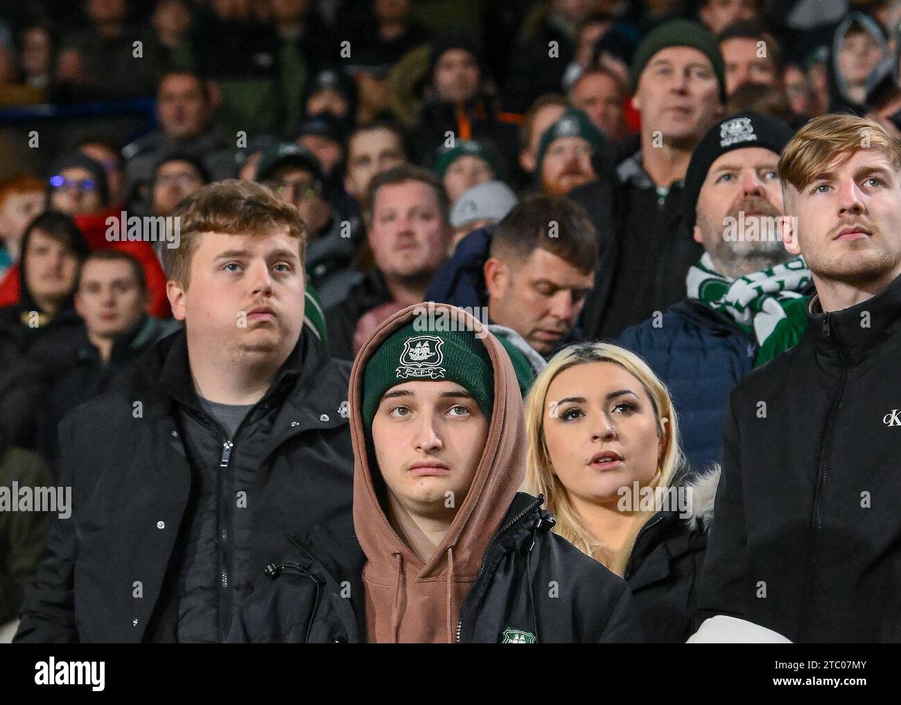 Plymouth Argyle fans looks dejected during the Sky Bet Championship ...