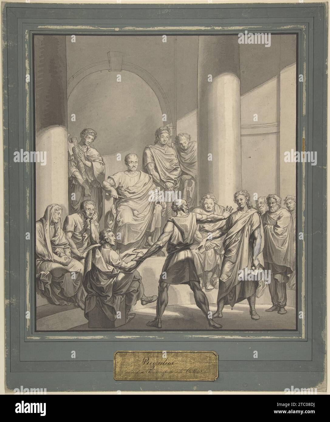Assembly of Roman Figures, from Regulus, a play by Collin 1953 by Franz ...
