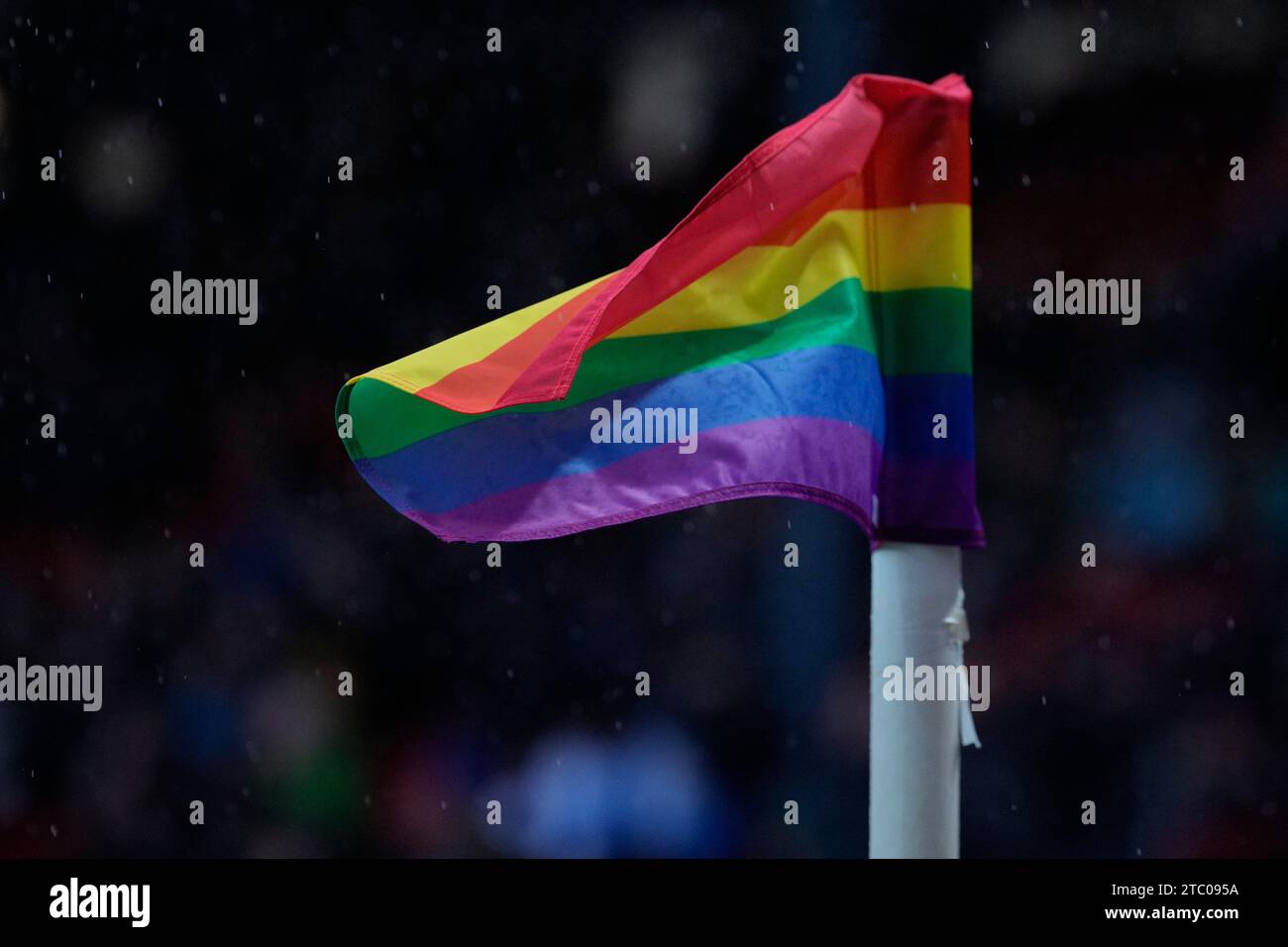 A Rainbow corner flag during the Sky Bet Championship match Blackburn ...