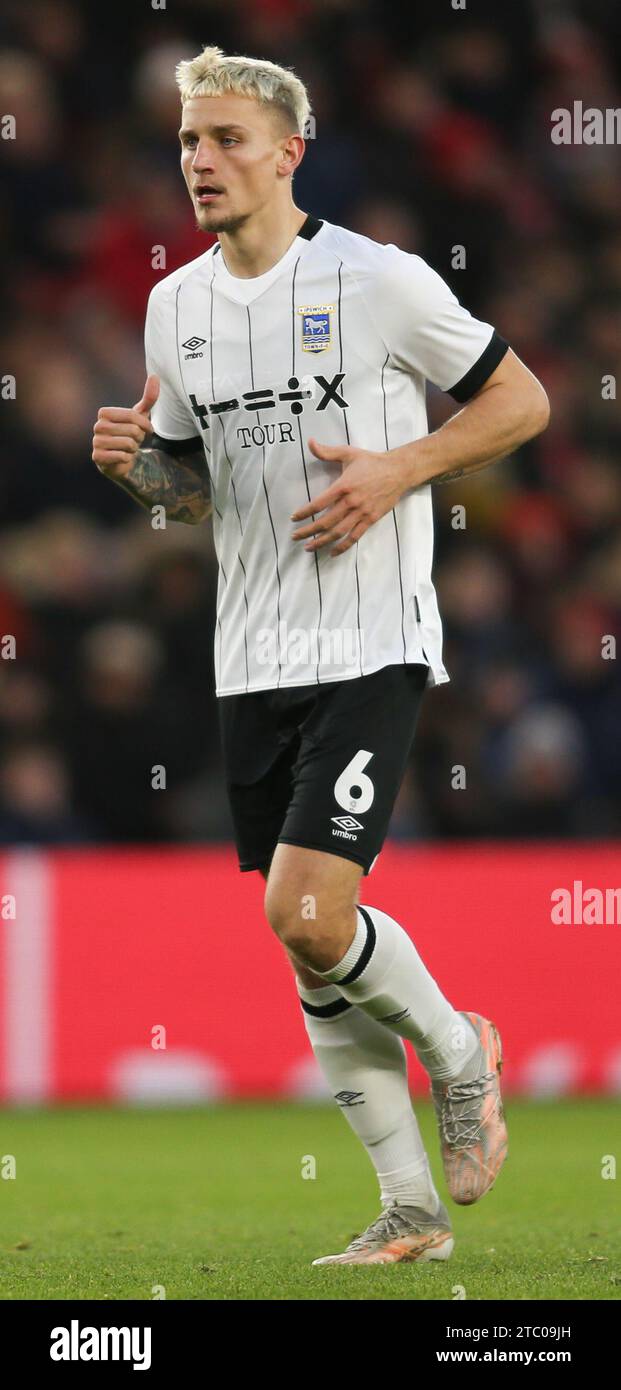 Middlesbrough, UK. 9th Dec 2023. Ipswich Town's Luke Woolfenden during ...