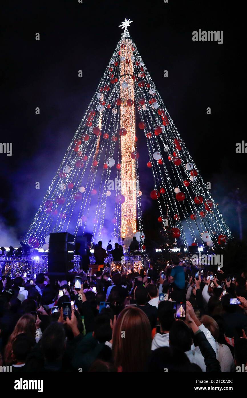 Lighting of the Great Christmas Tree of Murcia in the Plaza Circular ...