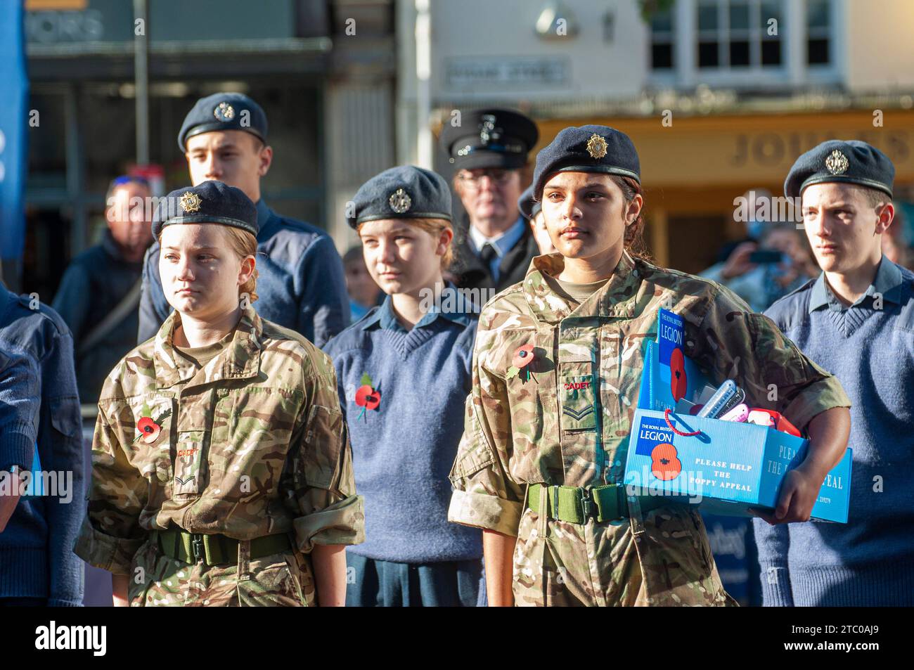 The Royal British Legion launches the Poppy Appeal in Truro, Cornwall ...