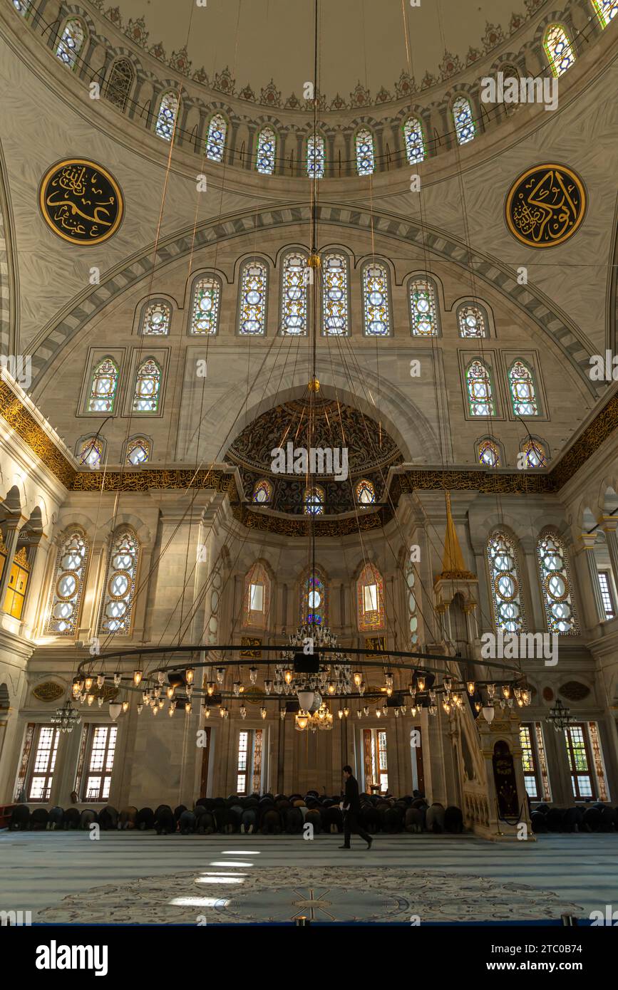 Interior architecture design of the Mosque , islamic background ...