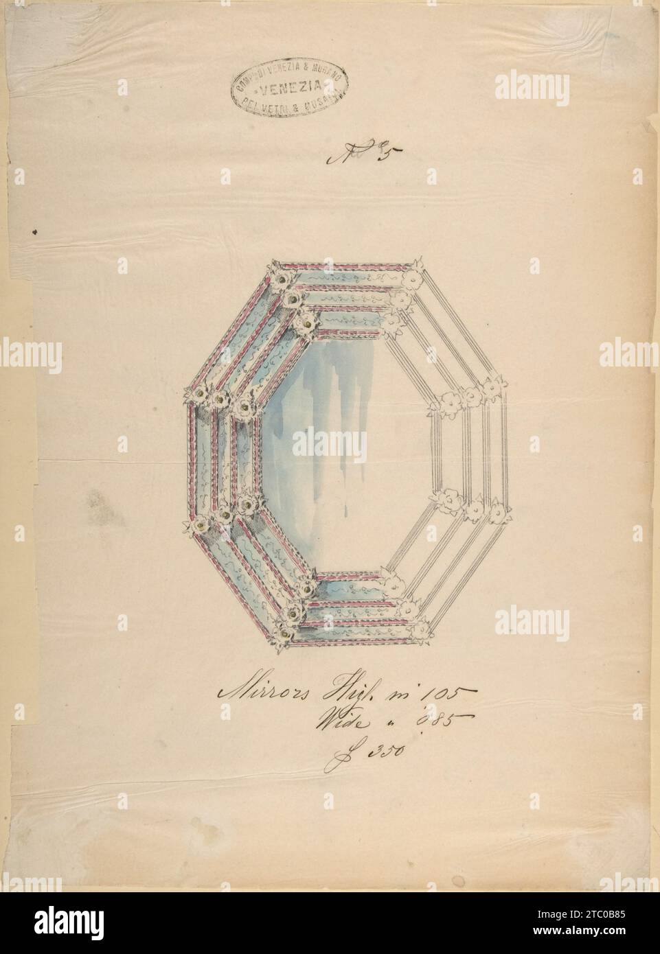 One of Twenty-Three Sheets of Drawings of Glassware (Mirrors ...