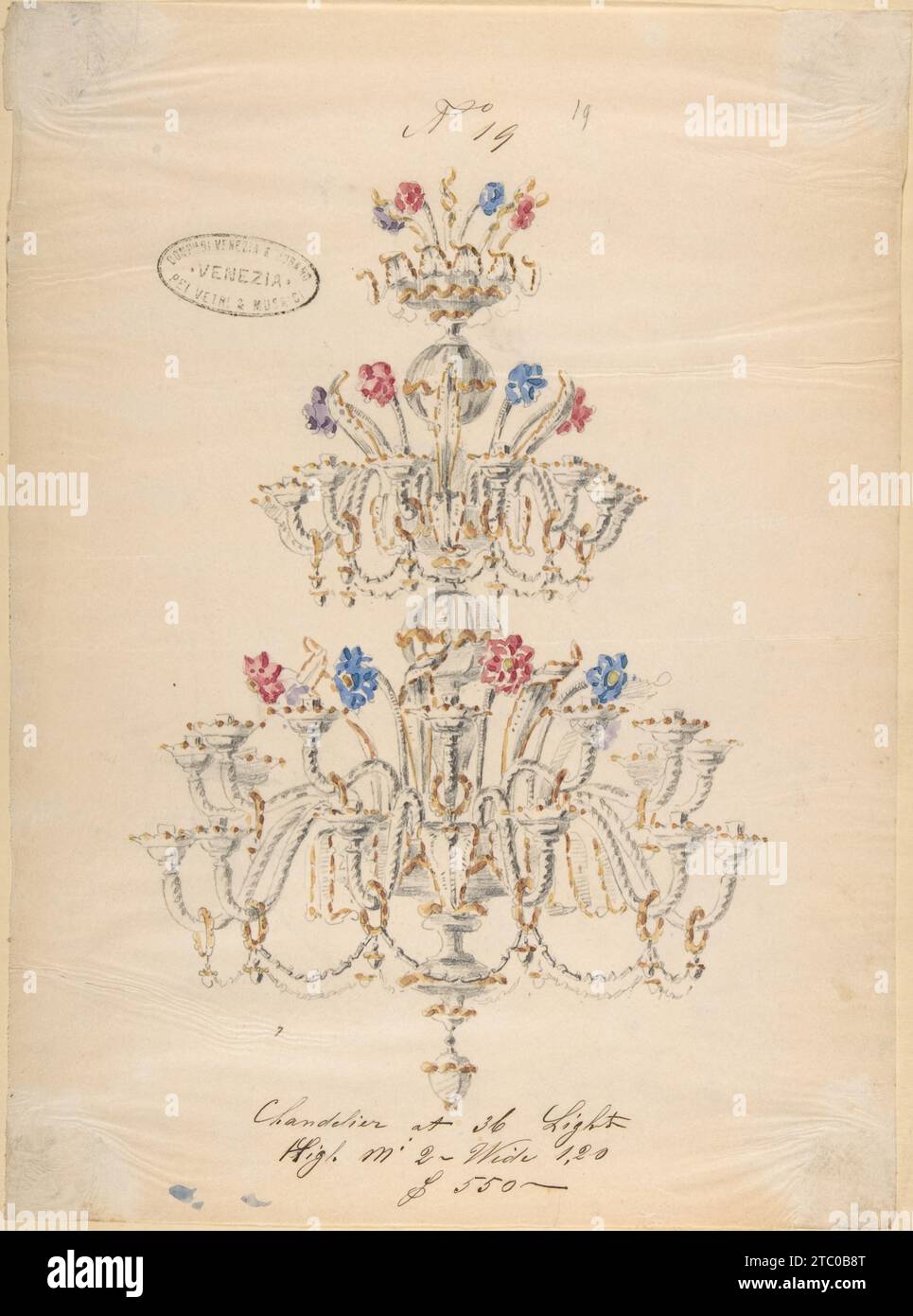 One of Twenty-Three Sheets of Drawings of Glassware (Mirrors ...