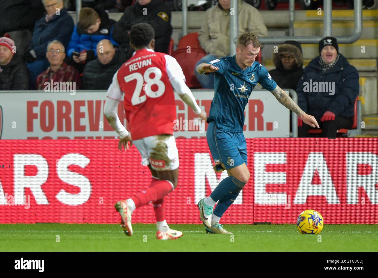Josh Tymon #14 of Swansea City during the Sky Bet Championship match ...
