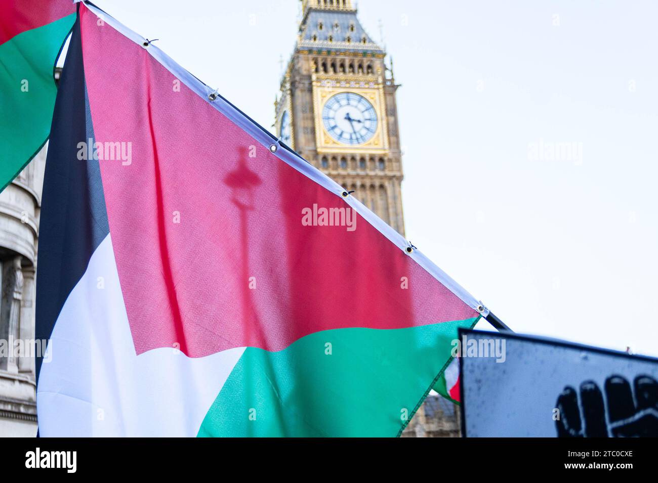London, UK. 9th Dec 2023. Pro-Palestinian protest in central London ...