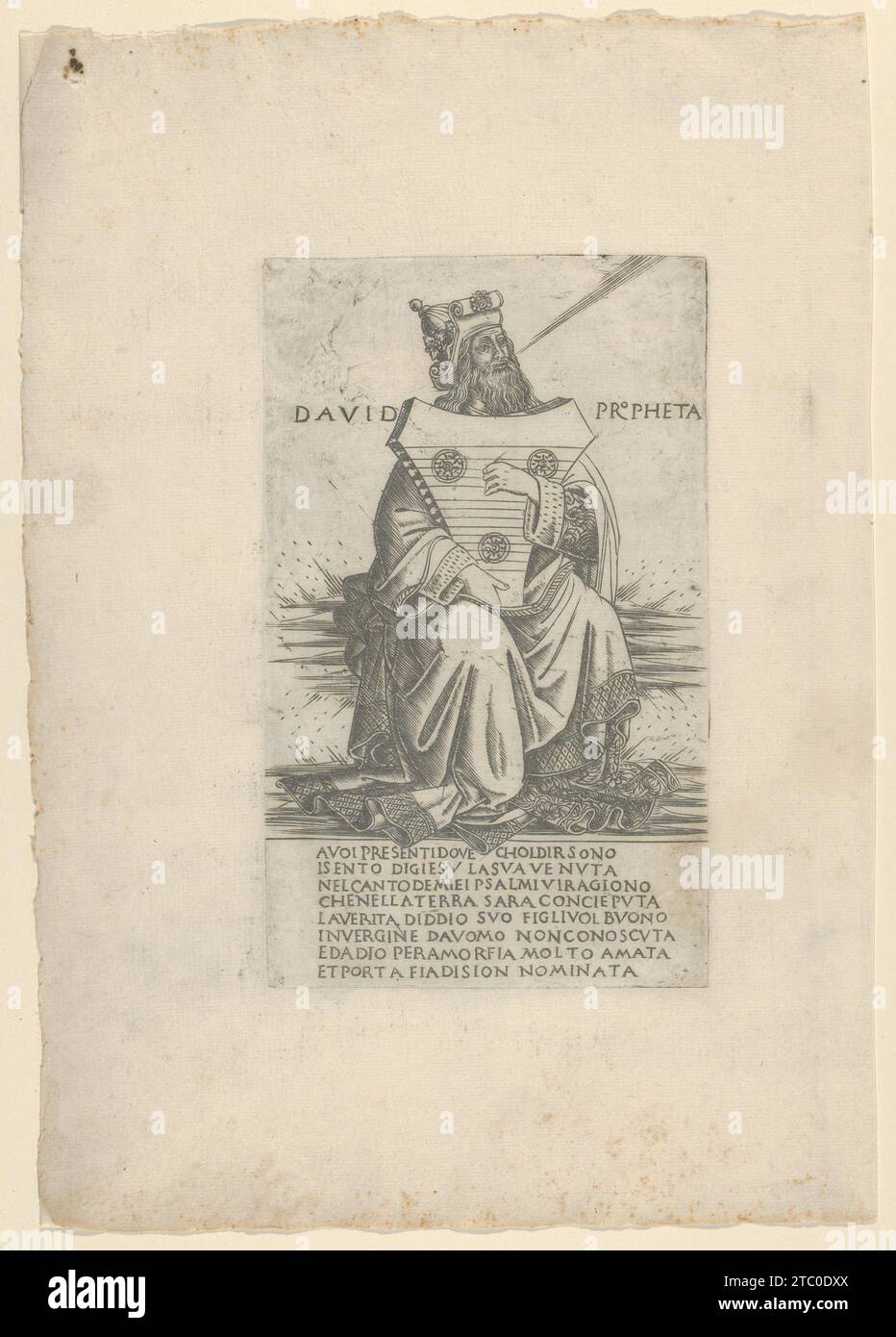 The Prophet David, from Prophets and Sibyls 1929 by Francesco Rosselli ...