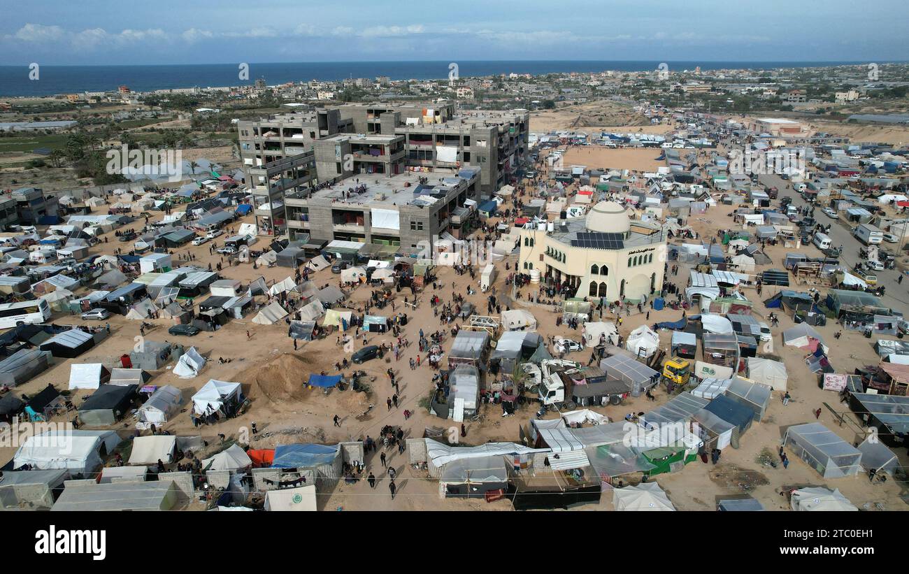 Rafah, Gaza. 09th Dec, 2023. This aerial view taken, shows the ...