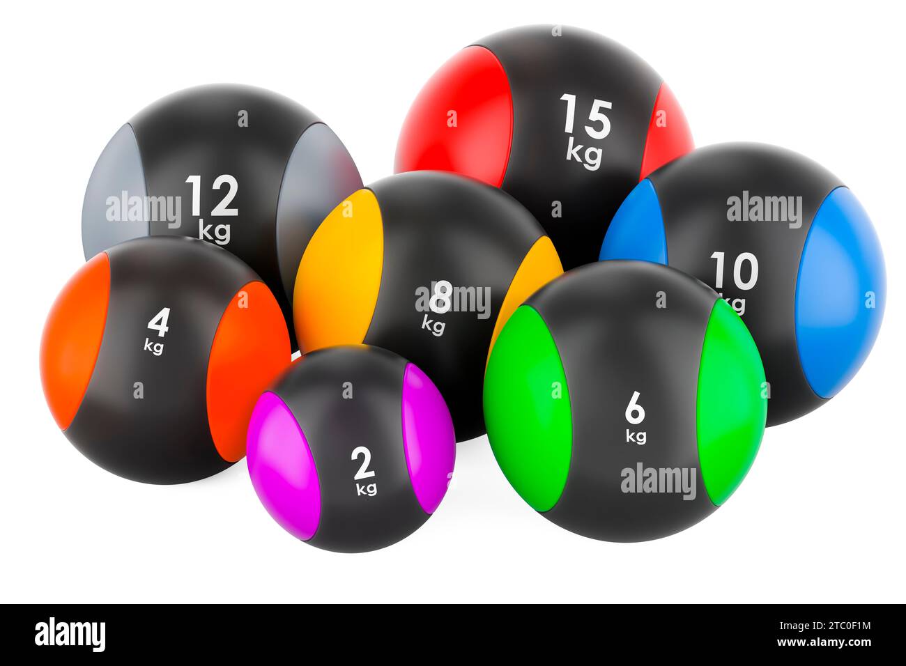 Medicine balls, 3D rendering isolated on white background Stock Photo ...
