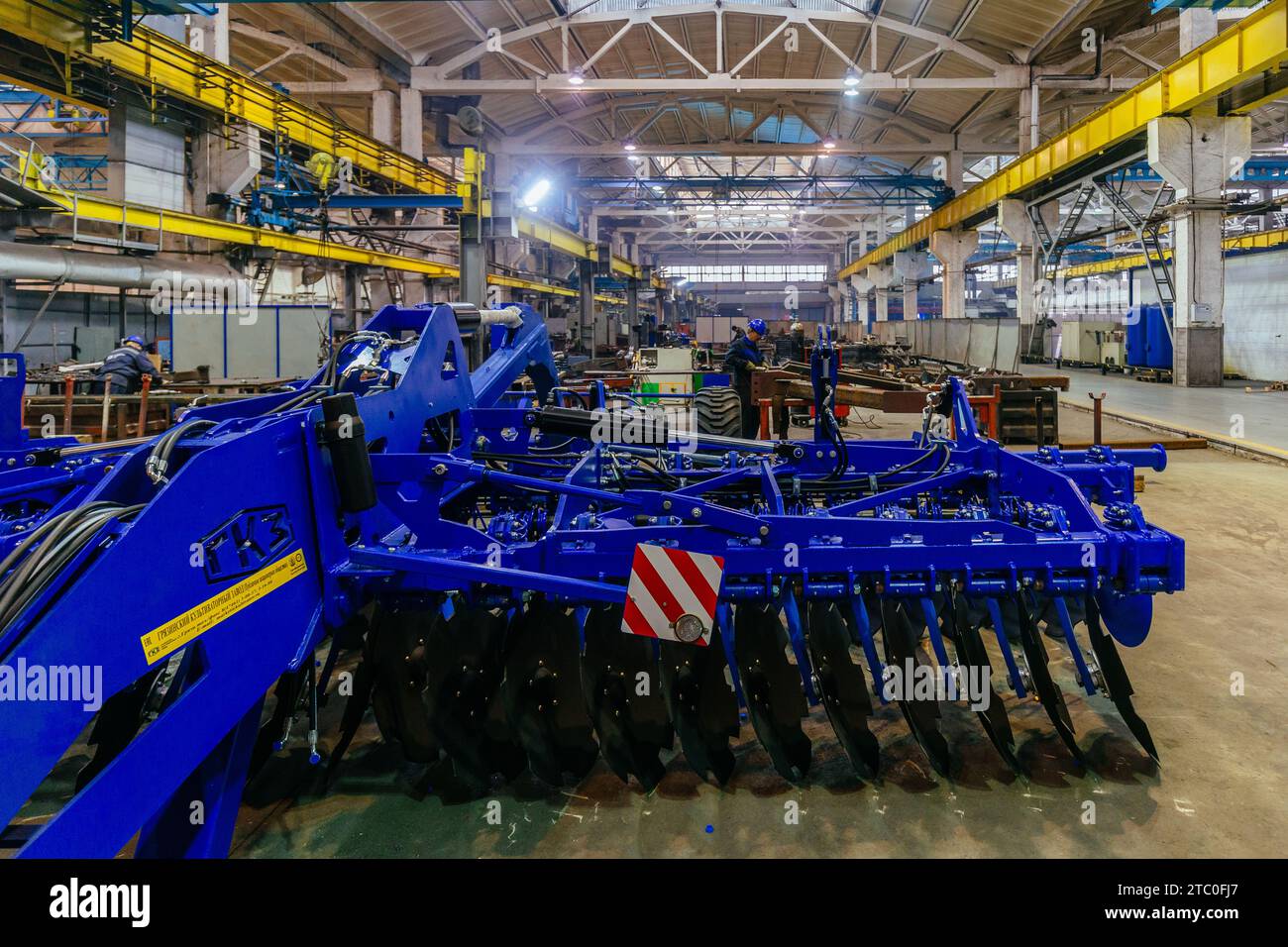 Assembling of agricultural disc cultivator in factory Stock Photo - Alamy