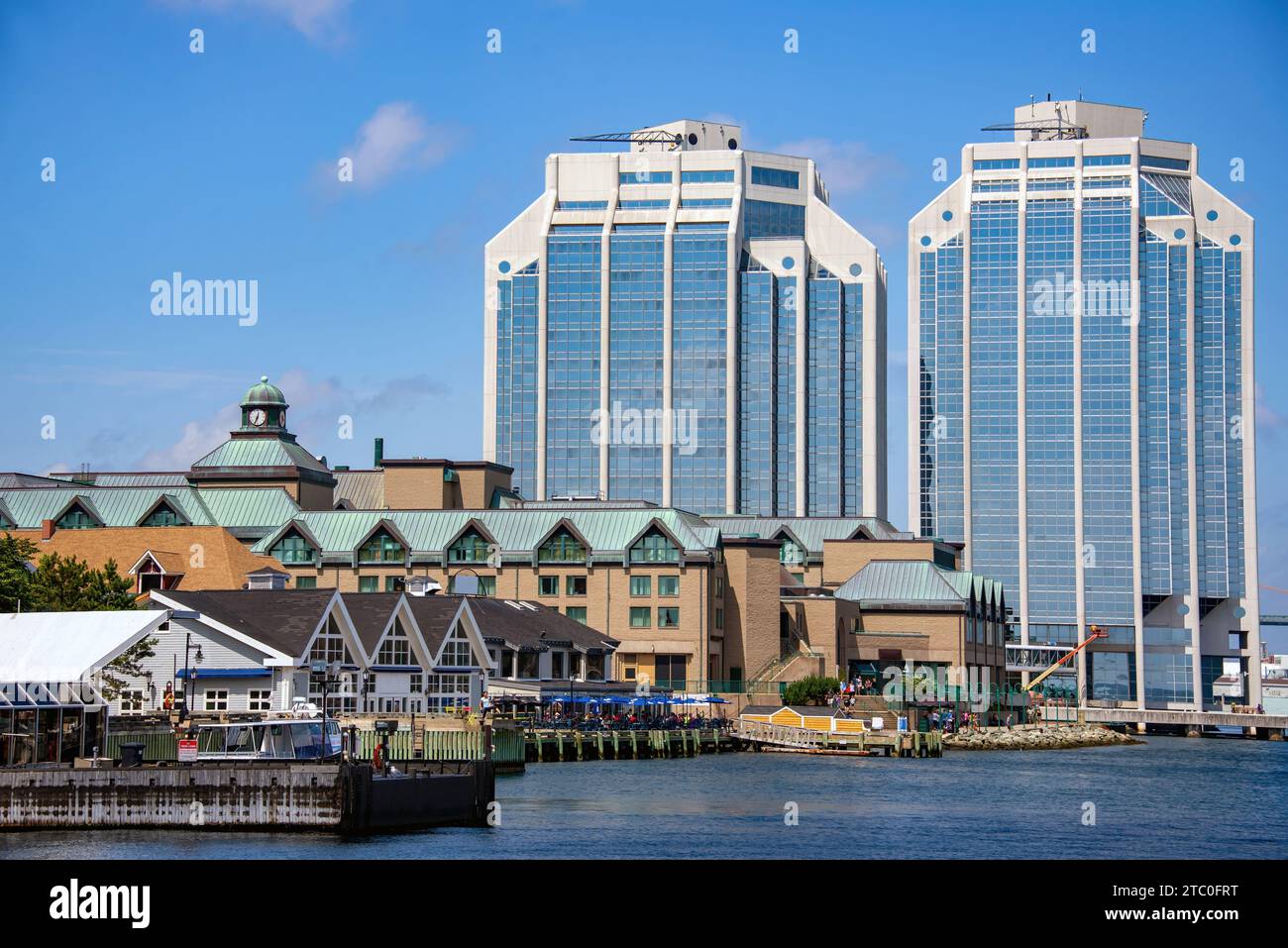 Halifax waterfront featuring the buildings of Purdy’s Wharf Stock Photo ...
