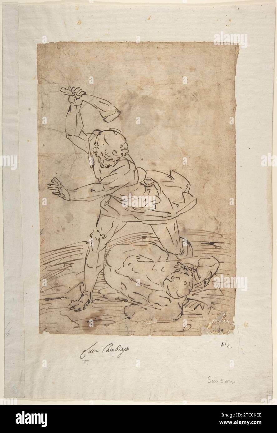 Two male figures fighting hi-res stock photography and images - Alamy