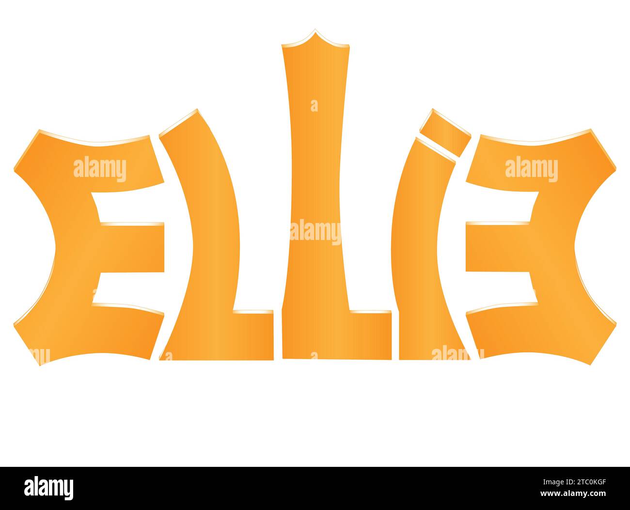 Logo Symbol 3D Name Writing Ellie , suitable for use on clothing ...