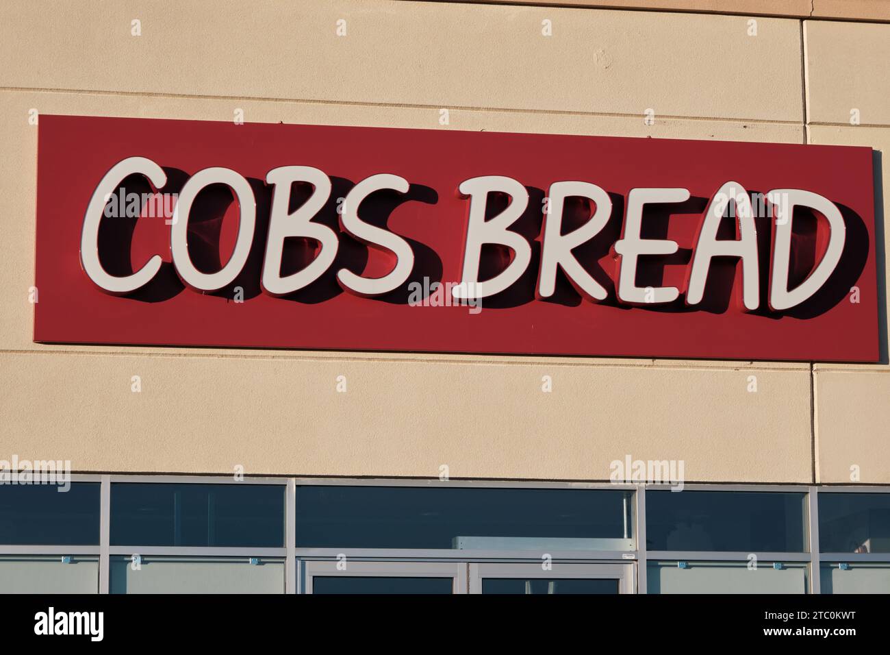 Cobs Bread store sign and logo facade Stock Photo - Alamy