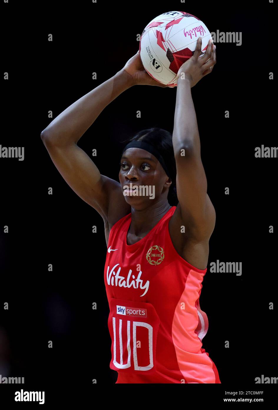 England's Funmi Fadoju in action during the Vitality Netball ...